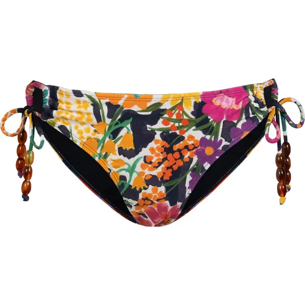 CHANGE OF SCENERY Taryn Beaded Side-tie Bikini Bottom - Gardenia
