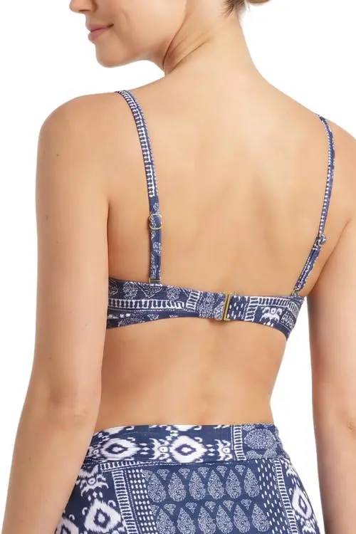 CHANGE OF SCENERY Loryn Twist Bandeau Bikini Top - Tivara Patchwork