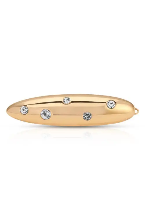 Ettika Crystal Studded Oblong Barrette - Gold