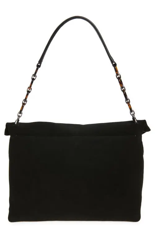 Rebecca Minkoff Love Note Suede Shoulder Bag - Black