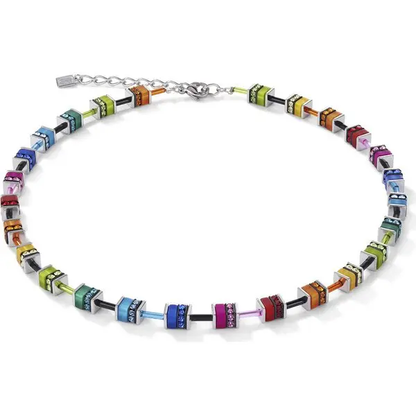 COEUR DE LION Geocube® Classic Polaris & Rhinestone Necklace - Multicolor