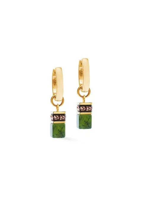 COEUR DE LION Geocube® Chunky Chain Hoop Earrings - Green