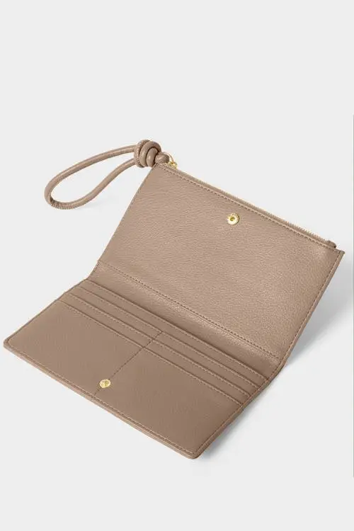 KATIE LOXTON Asha Fold-out Wristlet - Mocha