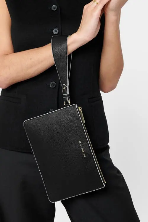 KATIE LOXTON Marni Wristlet Pouch - Black
