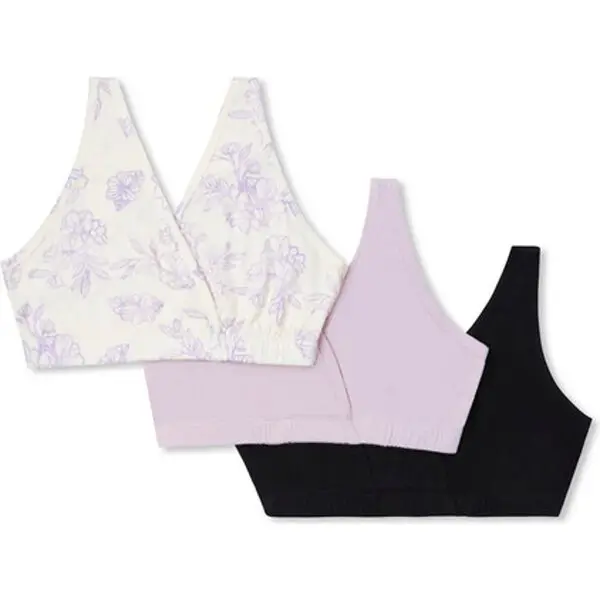 EVERLY GREY Paisley During & After 3-piece Maternity/nursing Sleep Bras - Bali
