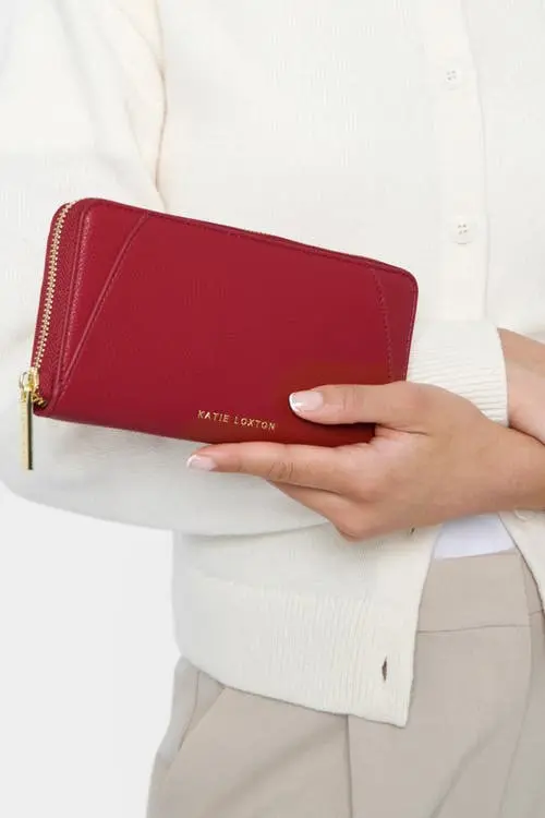 KATIE LOXTON Hana Wallet - Garnet Red