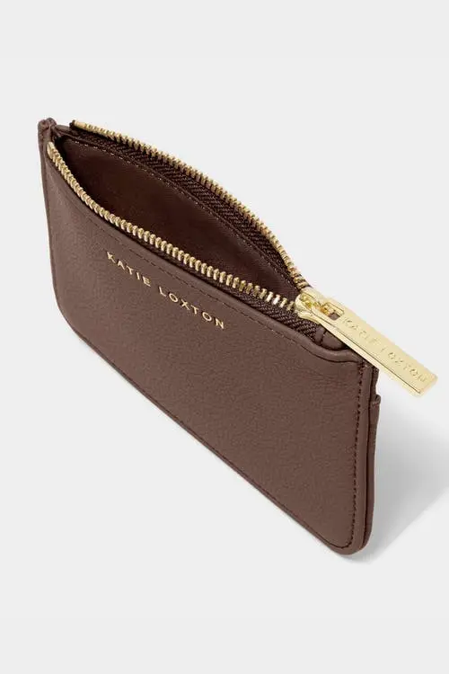KATIE LOXTON Hana Coin And Card Holder - Chocolate