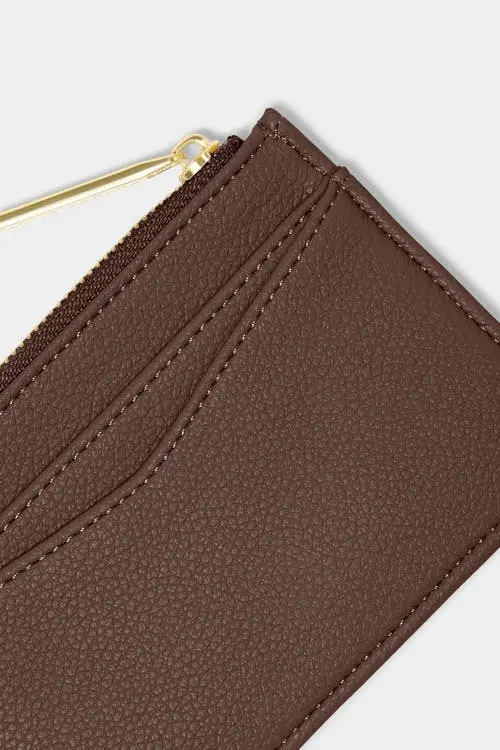 KATIE LOXTON Hana Coin And Card Holder - Chocolate