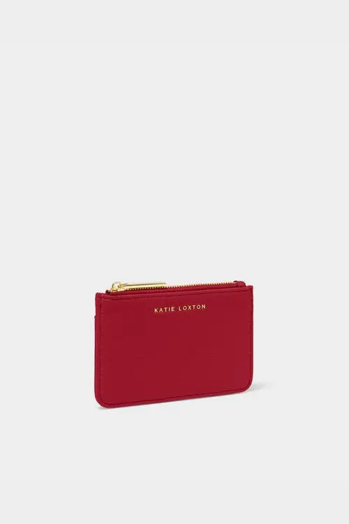 KATIE LOXTON Hana Coin And Card Holder - Garnet Red
