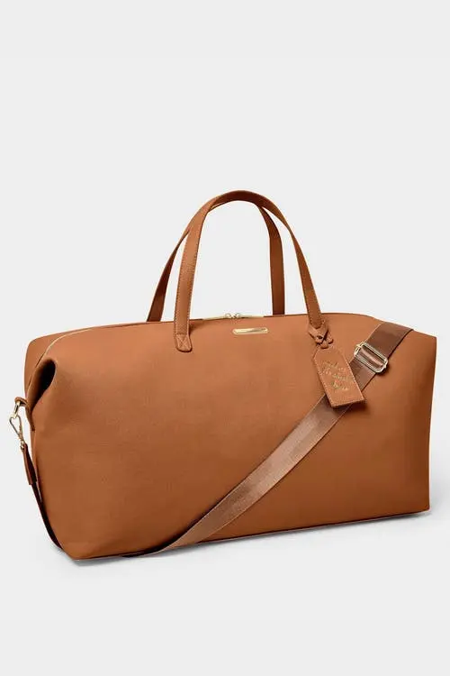 KATIE LOXTON Carryall Weekender Bag - Cognac