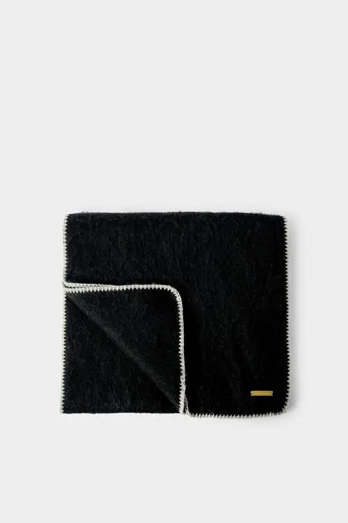 KATIE LOXTON Whipstitch Scarf - Black