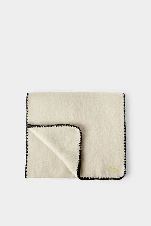 KATIE LOXTON Whipstitch Scarf - Cream