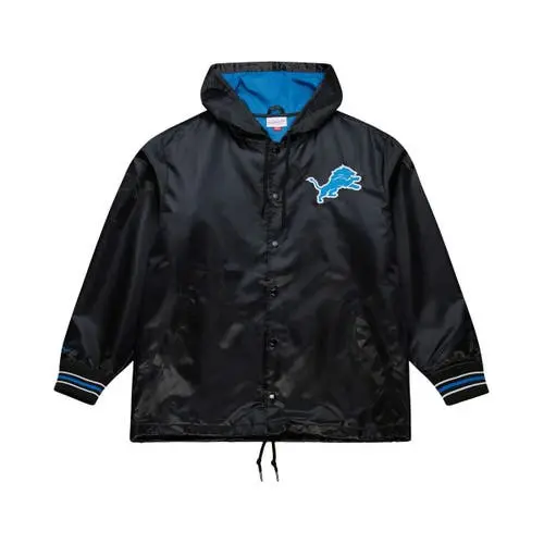 Mitchell & Ness Detroit Lions Downtown Satin Hooded Jacket