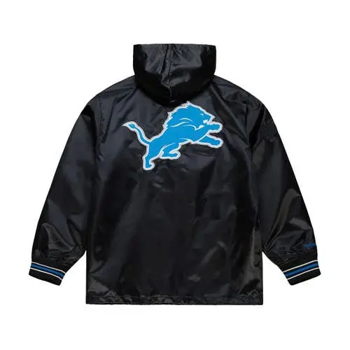 Mitchell & Ness Detroit Lions Downtown Satin Hooded Jacket