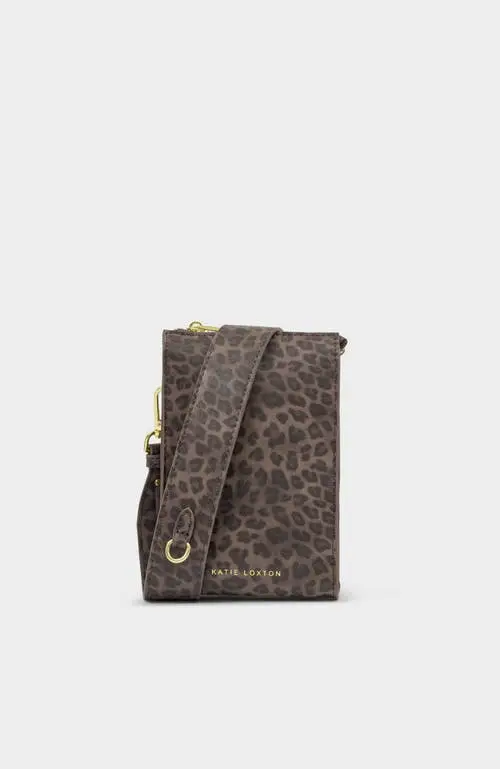 KATIE LOXTON Avery Slim Crossbody Bag - Leopard
