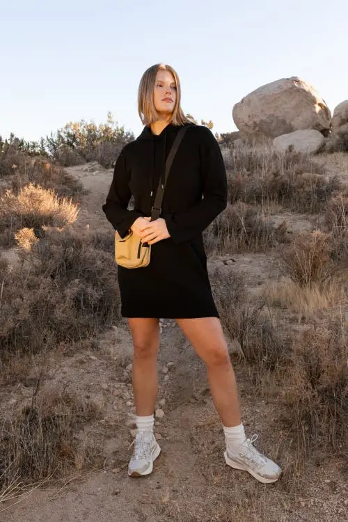 KADA Sweater Hoodie Mini Dress - Ink