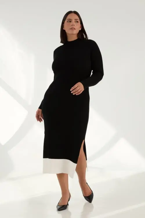 KADA Ribbed Knit Midi Dress - Ink