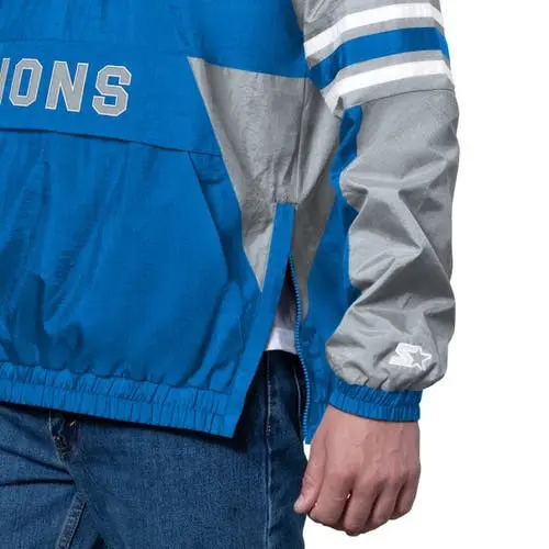 STARTER Detroit Lions Prospect Half-zip Pullover