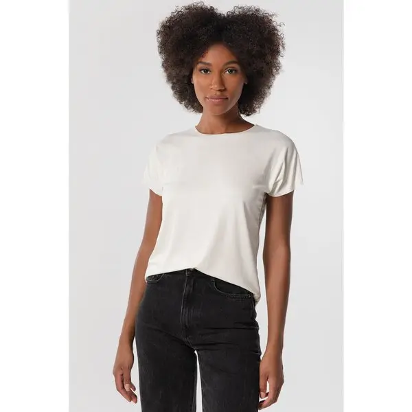 KADA Cupro Infinity Tee - Salt