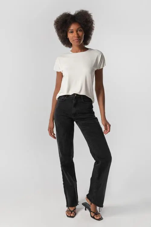 KADA Cupro Infinity Tee - Salt