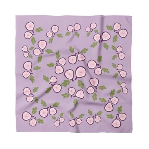 CENTINELLE Fig Cotton Silk Bandana - Purple