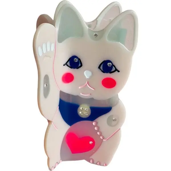CENTINELLE Maneki Lucky Cat Hair Claw - White