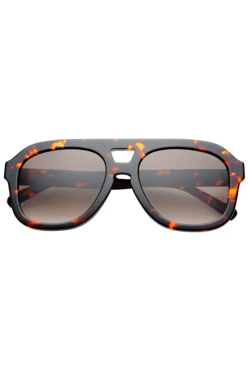 FREYRS EYEWEAR Voyager Oversized Aviator Sunglasses - Tortoise