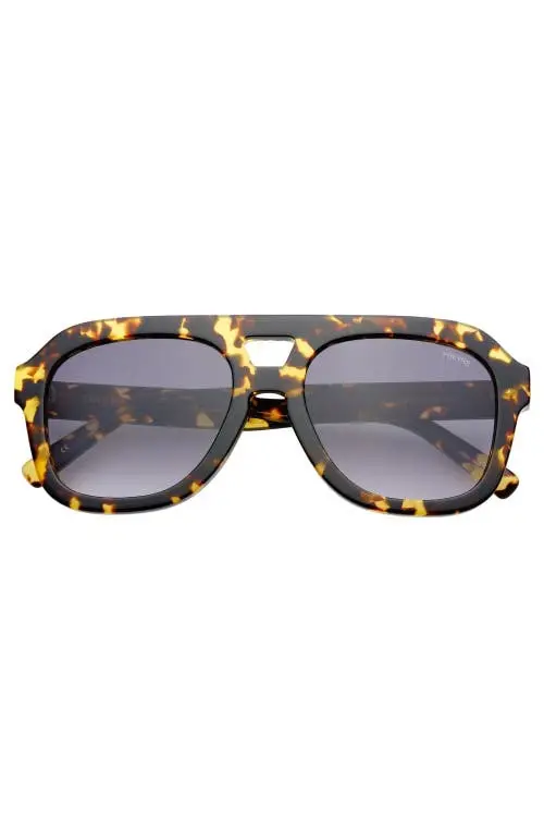 FREYRS EYEWEAR Voyager Oversized Aviator Sunglasses - Yellow Tortoise