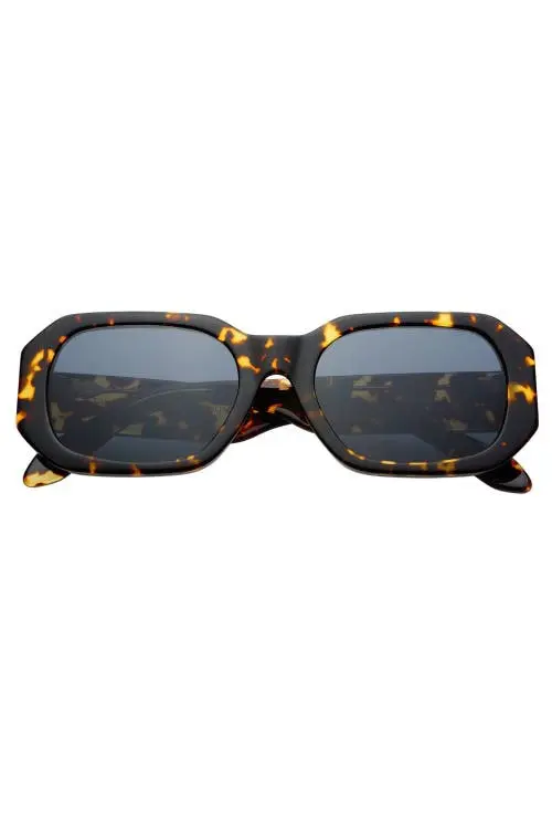 FREYRS EYEWEAR Onyx Rectangular Sunglasses - Dark Tortoise