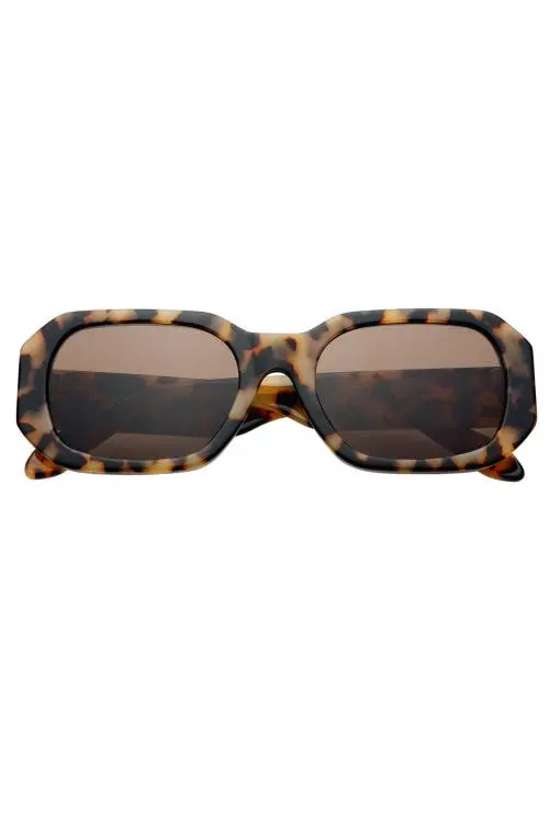 FREYRS EYEWEAR Onyx Rectangular Sunglasses - Milky Tortoise