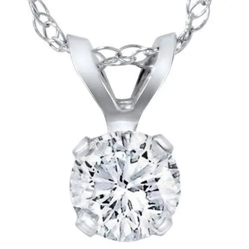 BLISS DIAMOND 3/4ct Lab Grown Diamond Solitaire Pendant Necklace - 14k White Gold