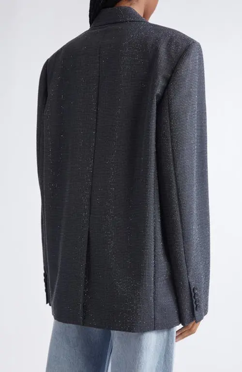 Alexander Wang Hotfix Crystal Oversize Blazer