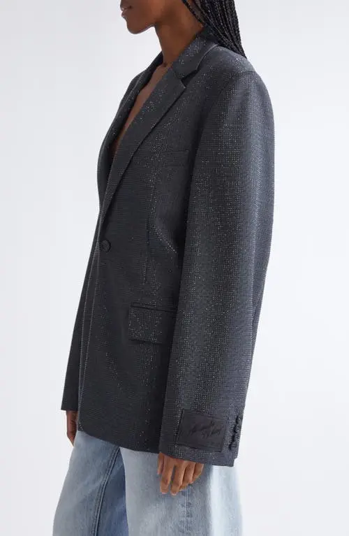 Alexander Wang Hotfix Crystal Oversize Blazer