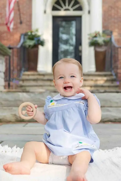 FLORENCE EISEMAN Pincord Dress With Appliqué Flowers
