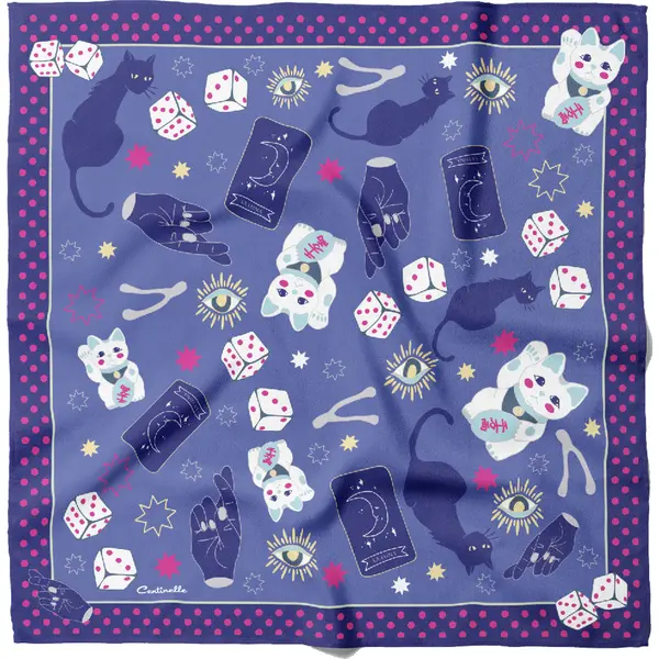 CENTINELLE Fortune Cotton Silk Bandana - Blue
