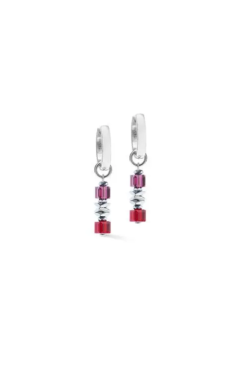 COEUR DE LION Wave Cube Flow Hoop Earrings
