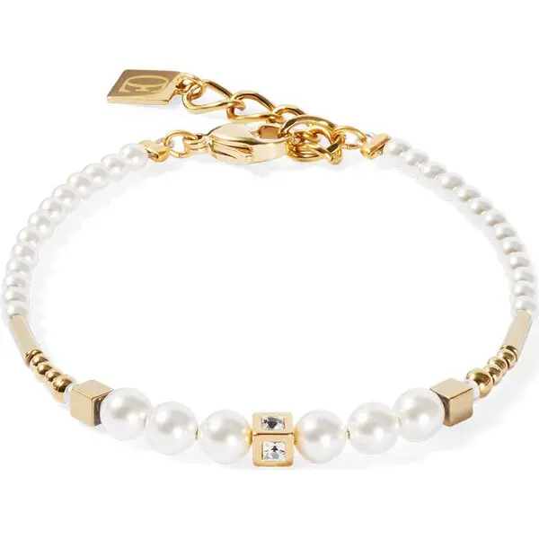 COEUR DE LION Shimmering Princess Gold Bracelet - Pearl - White