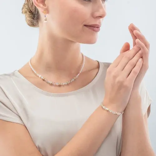 COEUR DE LION Mini Cubes Bracelet - White