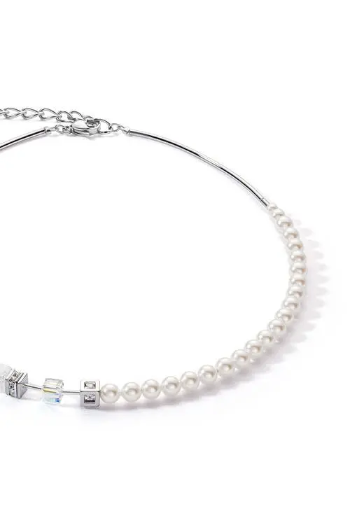 COEUR DE LION Geocube® Precious Fusion Pearls Necklace - White
