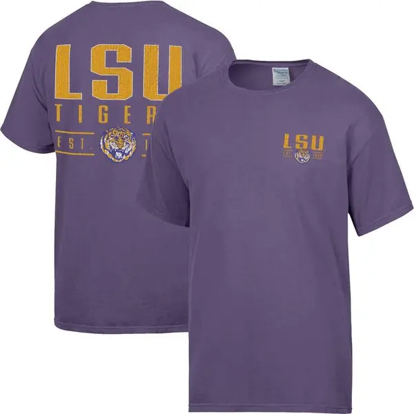COMFORTWASH Lsu Tigers Big Name T-shirt - Purple