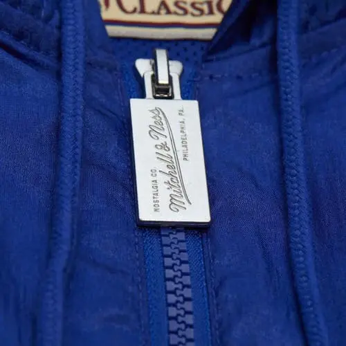Mitchell & Ness Dallas Mavericks Playmaker Full-zip Hooded Windbreaker Jacket