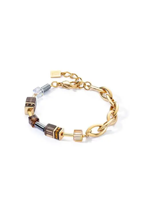 COEUR DE LION Geocube Chunky Chain Bracelet - Brown
