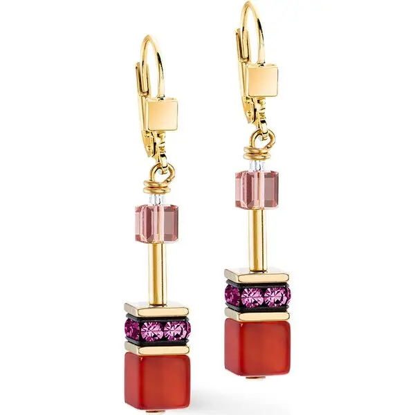 COEUR DE LION Geocube® Iconic Precious Earring - Festive Red