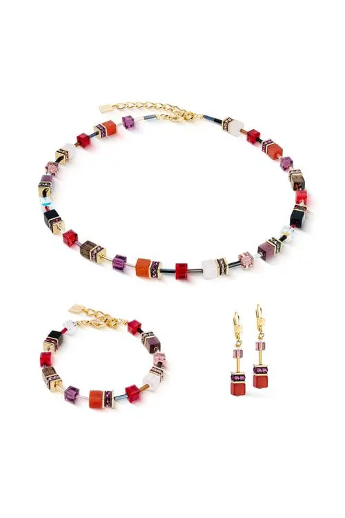 COEUR DE LION Geocube® Iconic Precious Earring - Festive Red