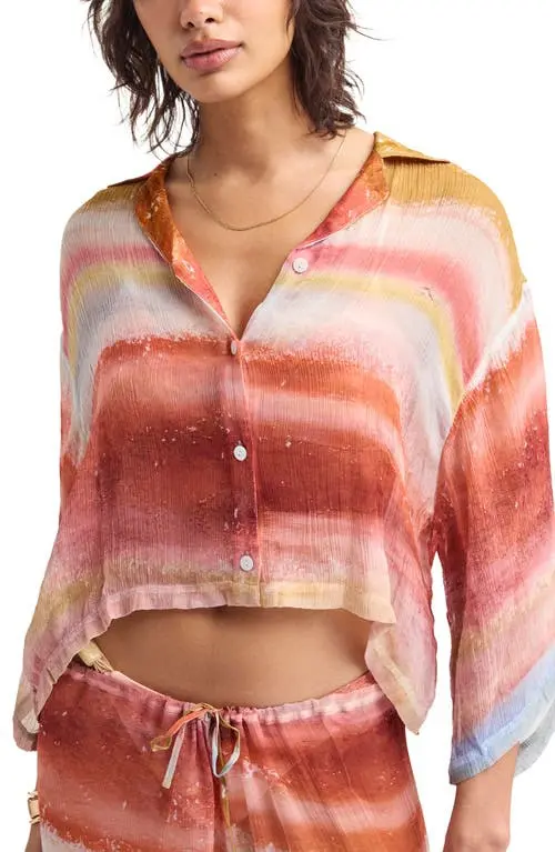 Vitamin A® Petra Crop Button-up Shirt