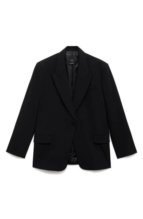 Mango Straight Fit One-button Suit Blazer