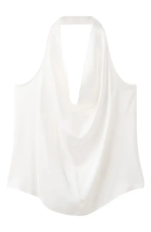 Mango Cowl Neck Satin Halter Top
