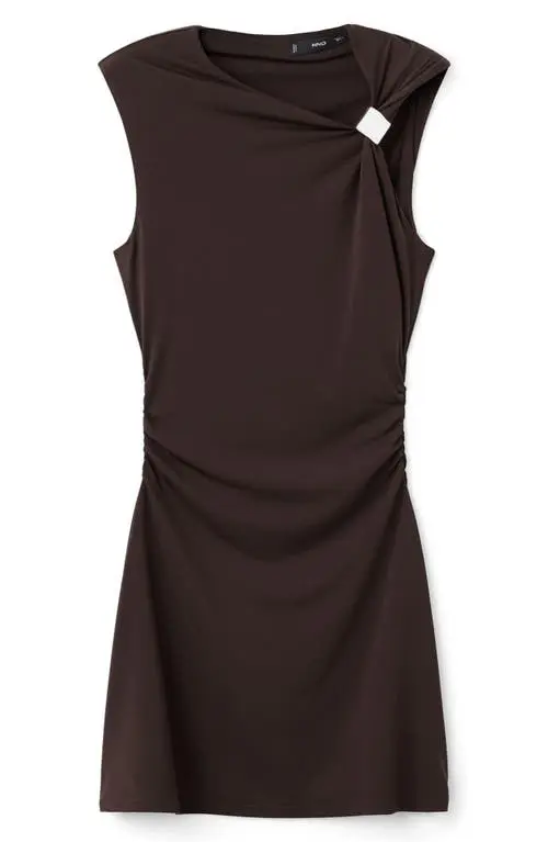 Mango Asymmetric Neck Mini Dress