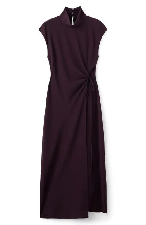 Mango Faux Wrap Midi Dress