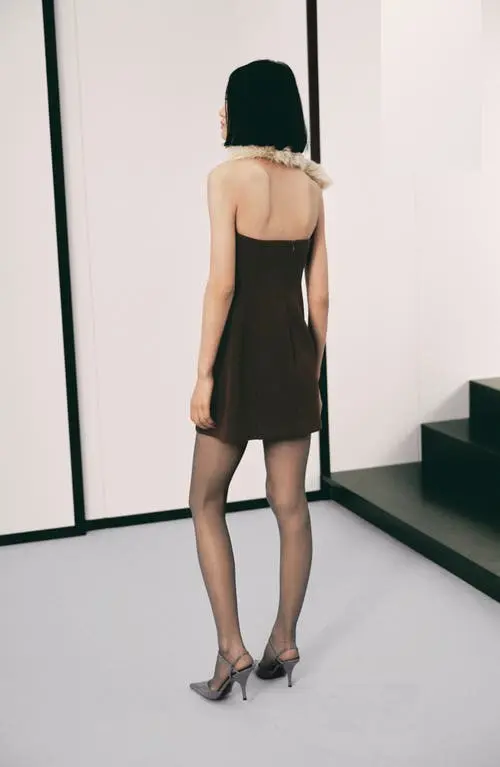 Mango Strapless Fit & Flare Mini Dress